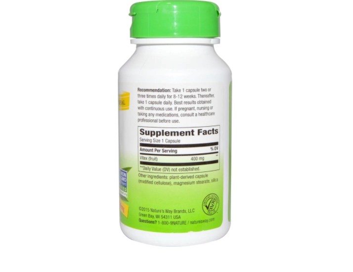 Acheter Natures Way Vitex Fruits 400 Mg 100 Gélules Vitex Fruit
